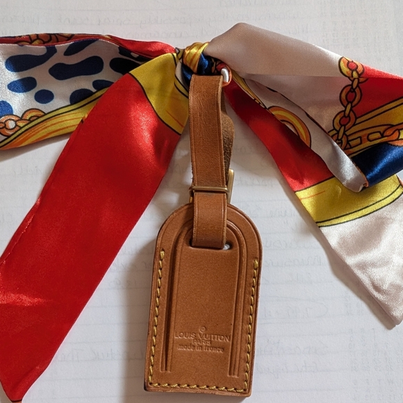 Louis Vuitton | Accessories | Louis Vuitton Tan Leather Bag Tag ...